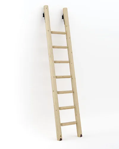 Stationary Wood Library Ladders